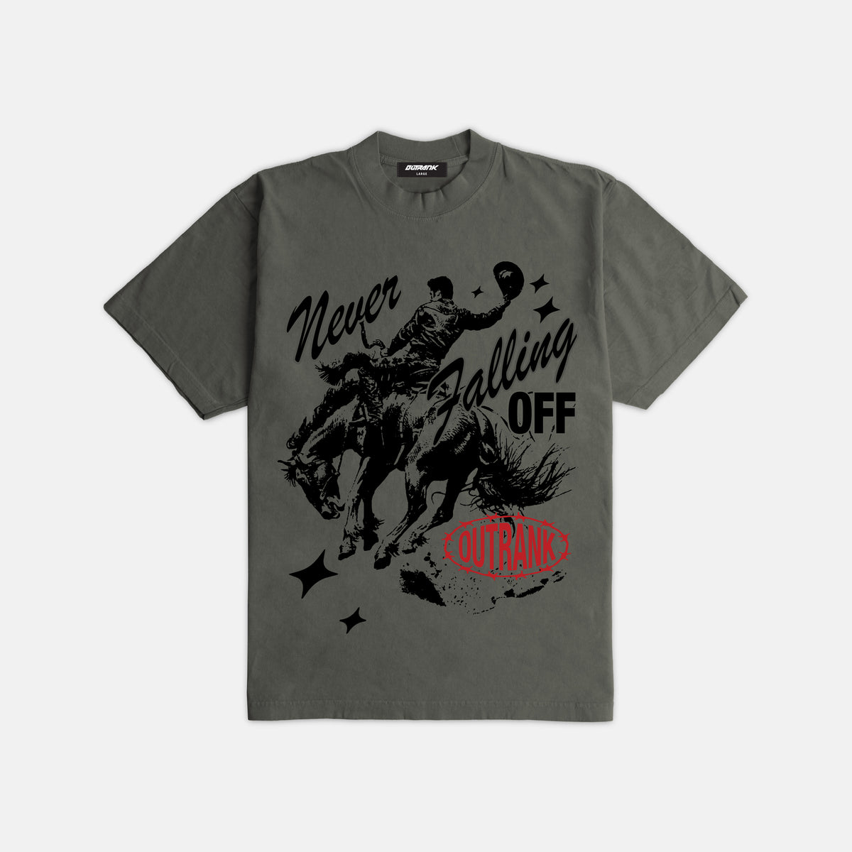 Never Falling Off Ultra Heavyweight T-shirt – Outrank Brand
